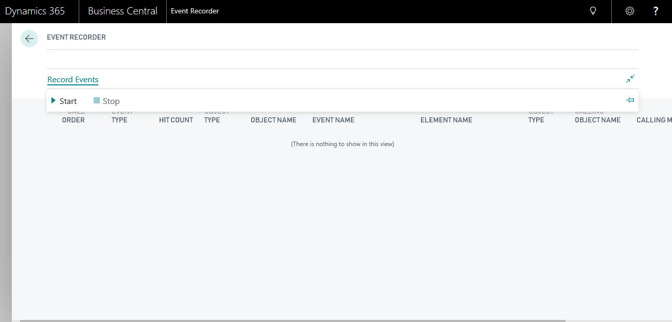 How to record Events in Business Central – Ammolh Saallvi Blog