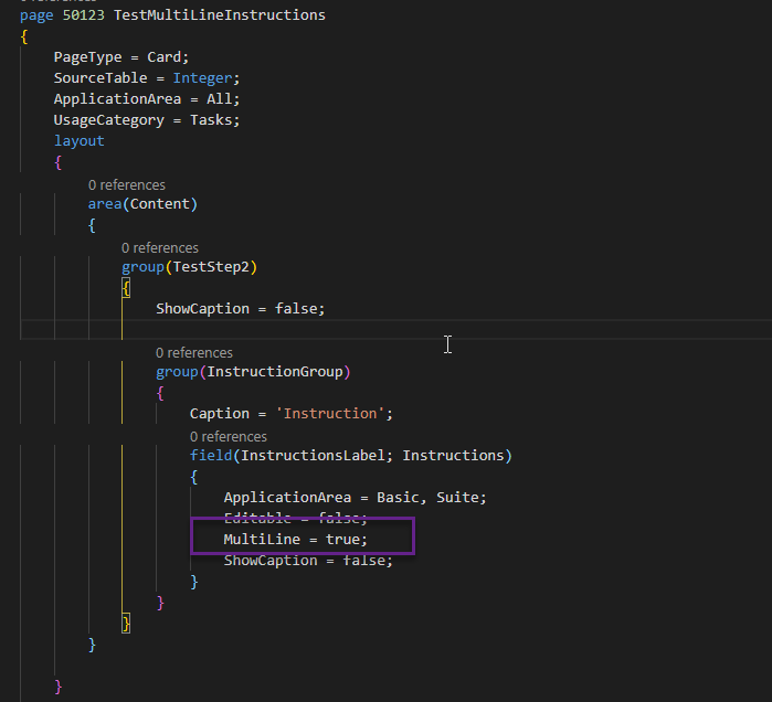 How to build Multiline Instruction in Business Central – Ammolh Saallvi ...